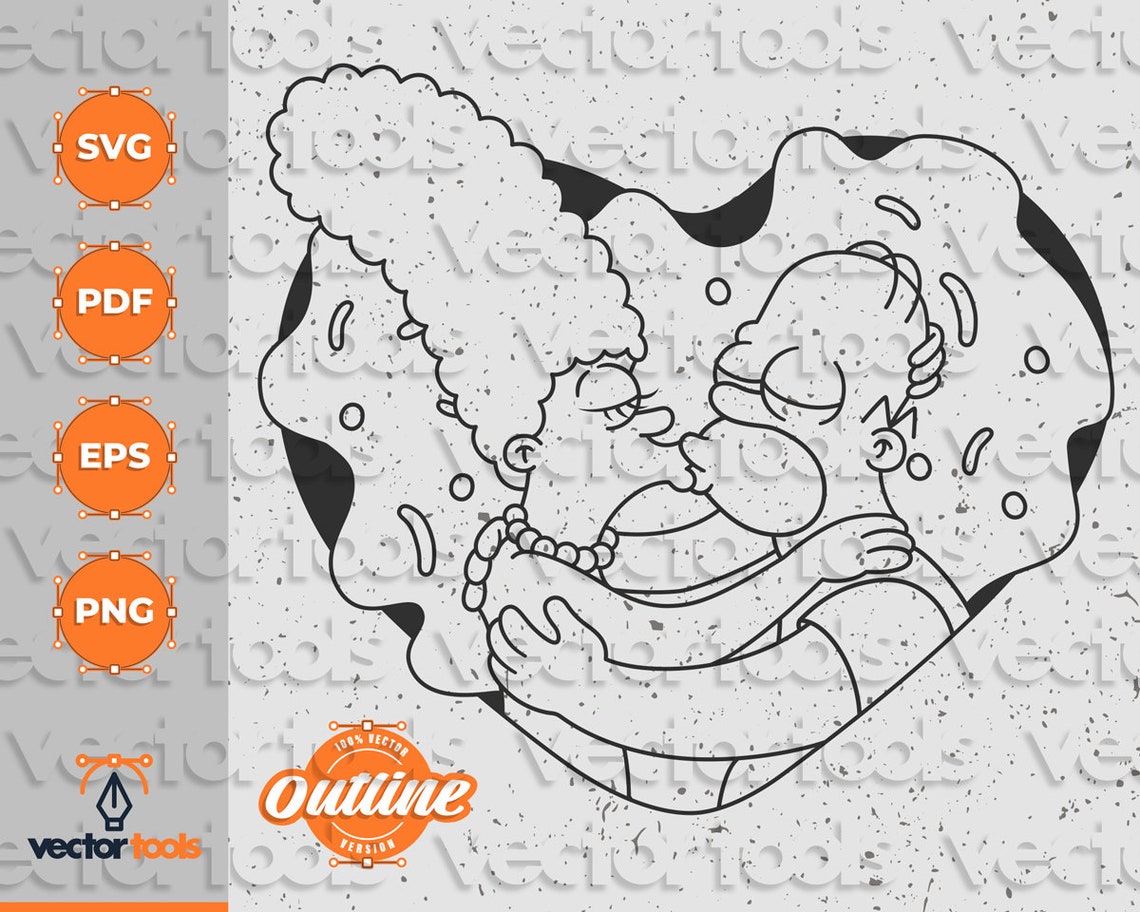 Homer Marge Homer svg Marge svg Los Simpson Los Simpson | Etsy