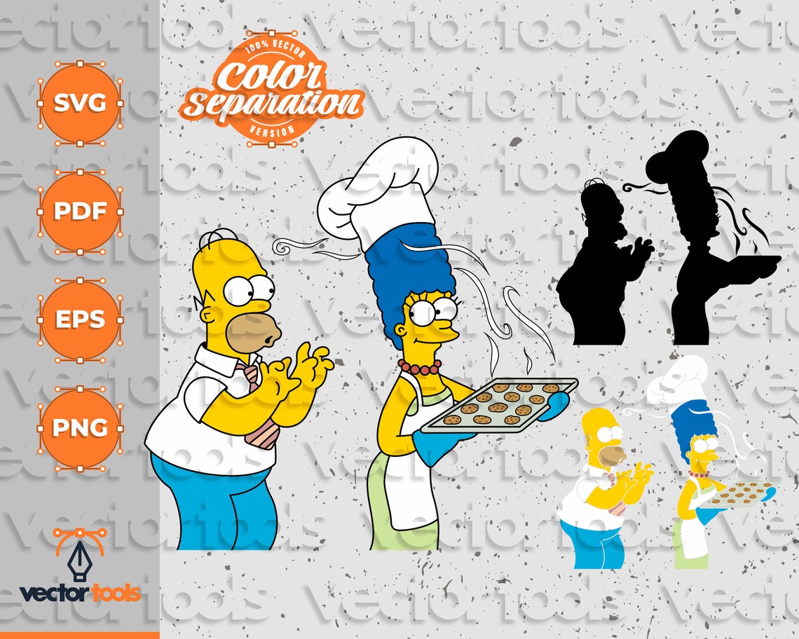 Homer Marge Homer Svg Marge Svg the Simpsons the Simpsons - Etsy