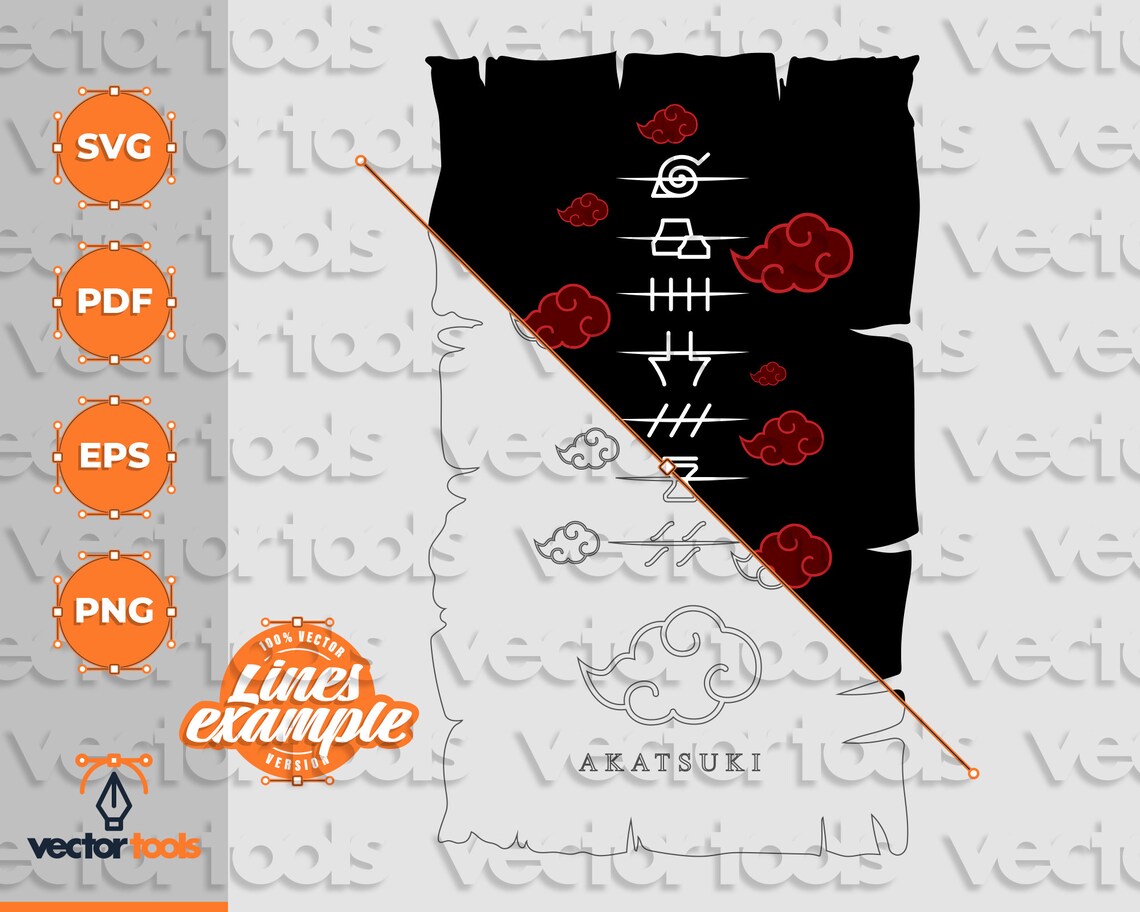 Akatsuki Naruto Svg Anime Svg Anime Design Anime Designs | Etsy