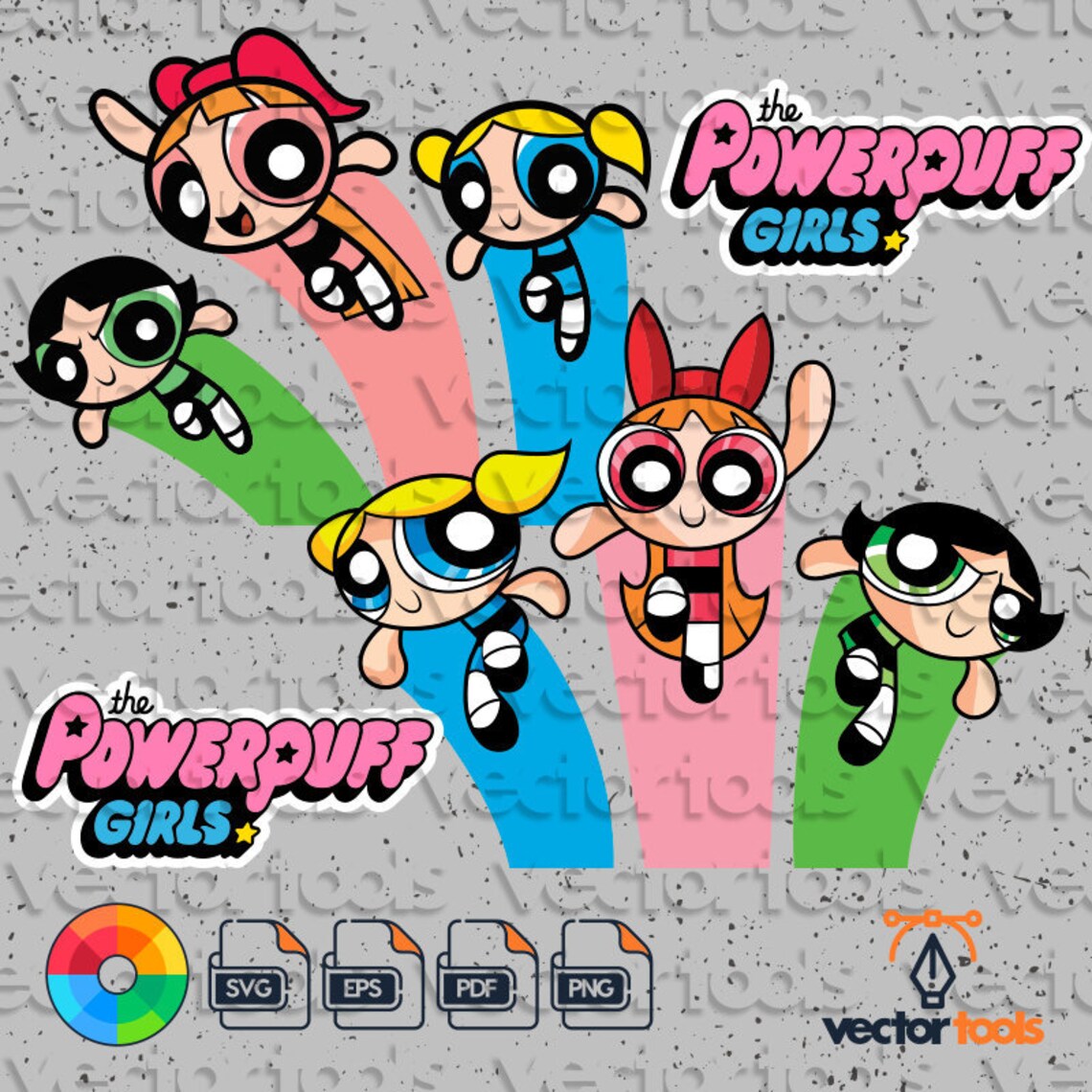 Powerpuff Girls Svg Powerpuff Girls Powerpuff Girls Clipart Etsy