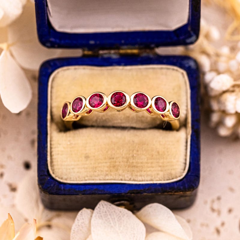 Ruby Wedding Band - Etsy