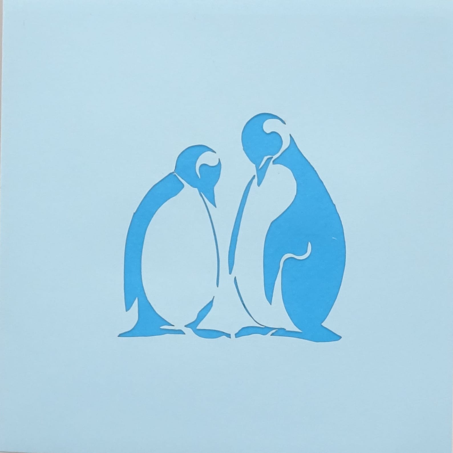 Pop-up Card "penguins on Ice Floe" - 3D Birthday Card Penguin ...