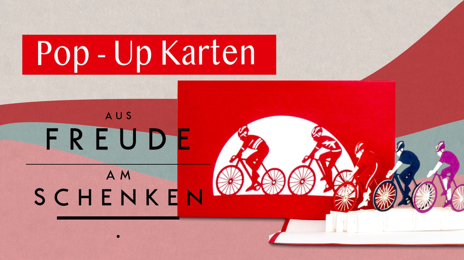 Pop-up Card "bicycle - Cycling in a Team" 3D Birthday Card for Cyclists ...