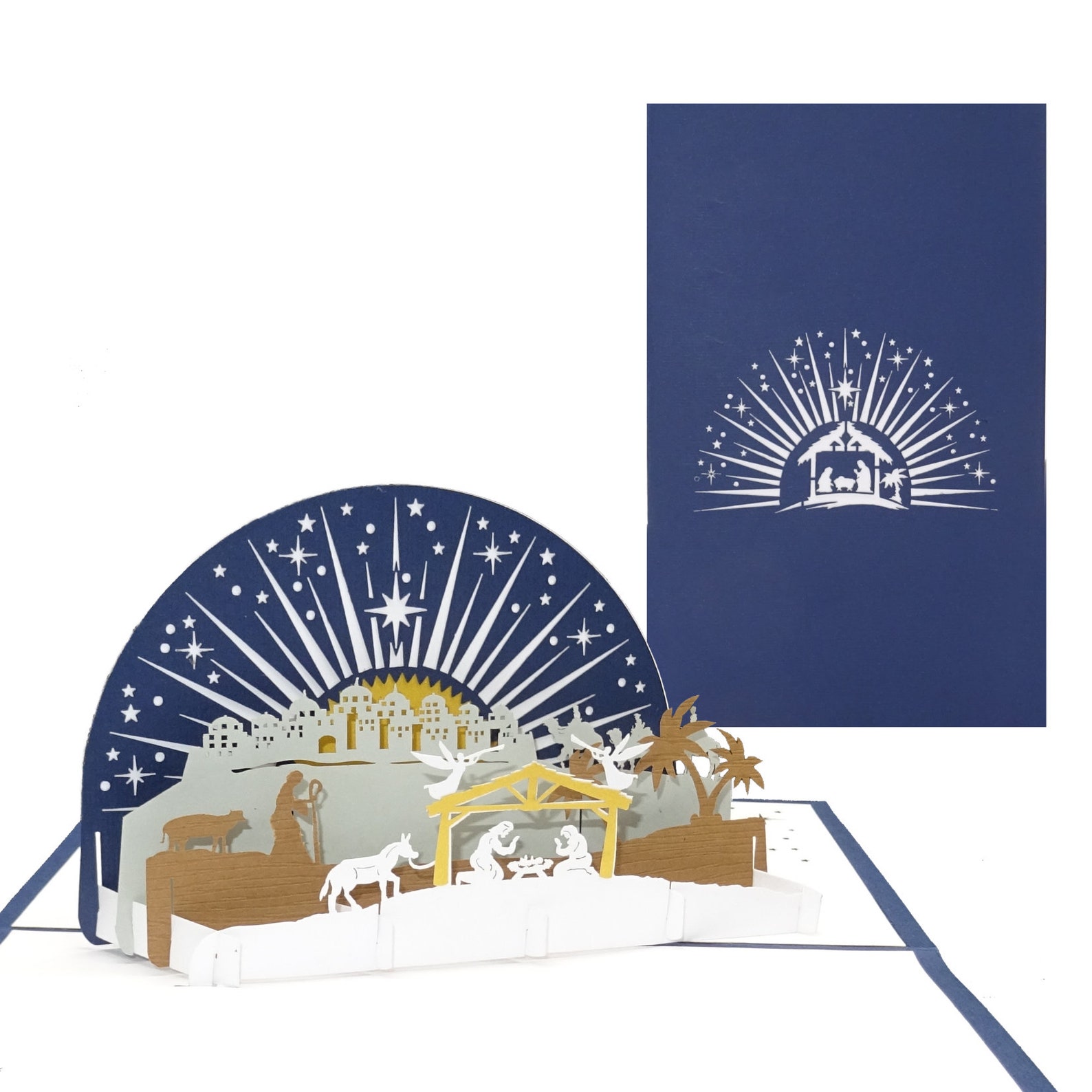3D Christmas Card “holy Family - Nativity Scene With Star” - Pop up ...