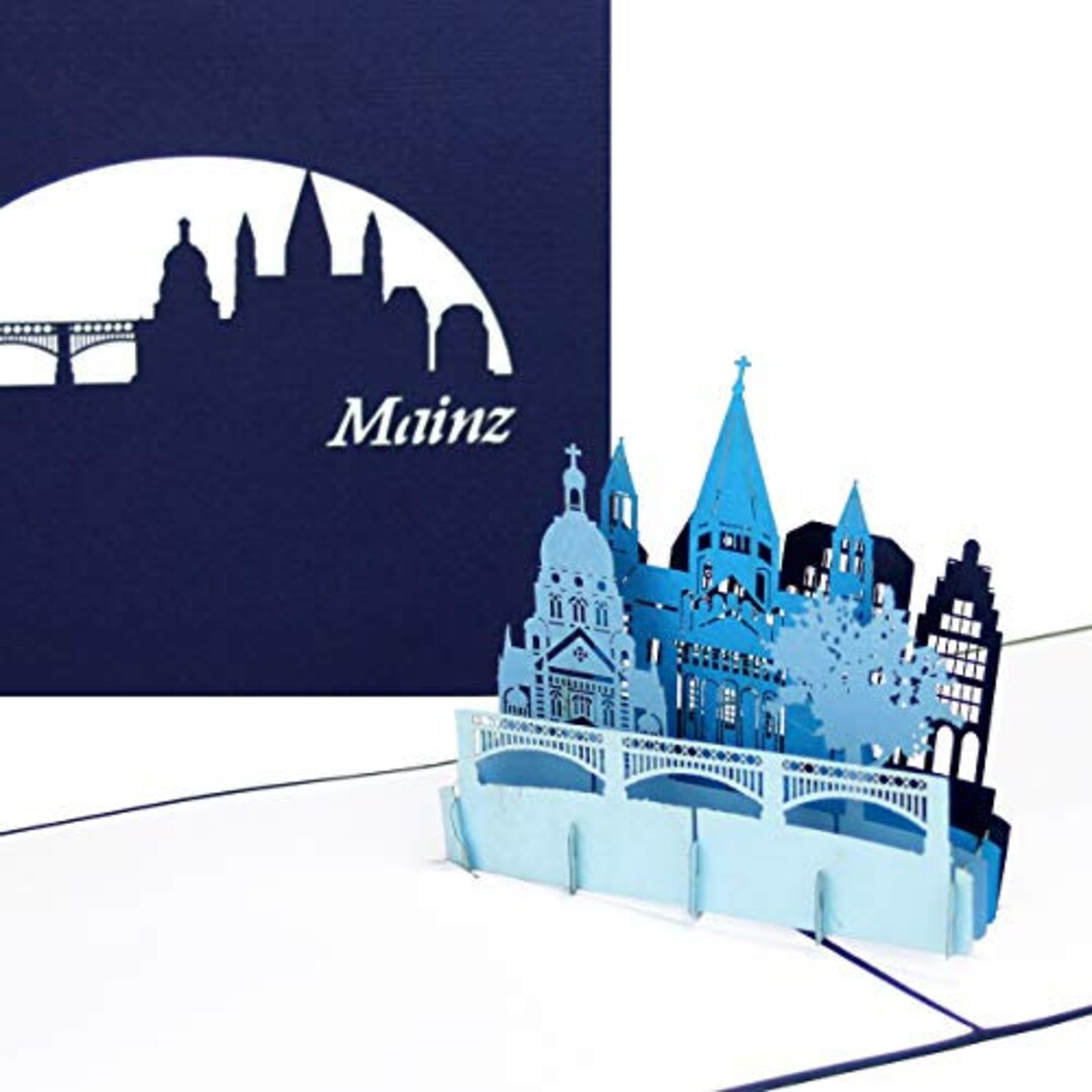 3D Pop up Map mainz Panorama With Mainz Cathedral & Old - Etsy