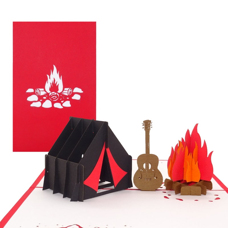 Pop up karte camping - Etsy.de