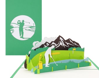 Handmade Golf Personalised Pop up Card - Etsy