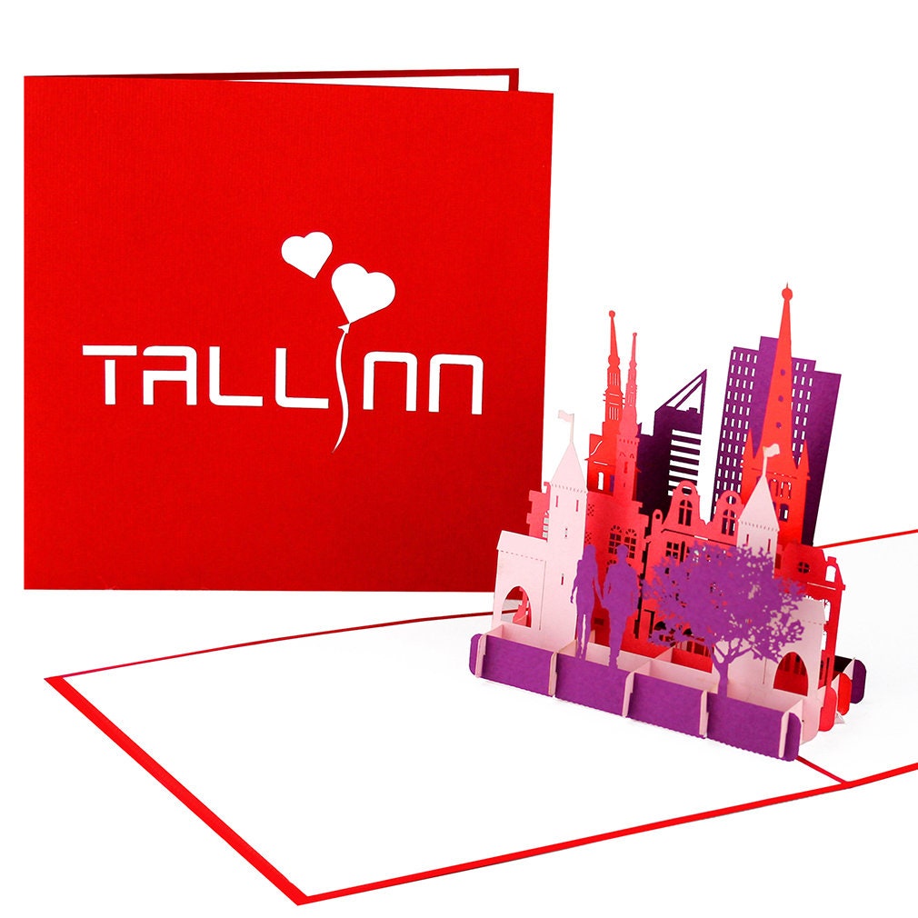 Pop-up map Tallinn Paper & Party Supplies etna.com.pe