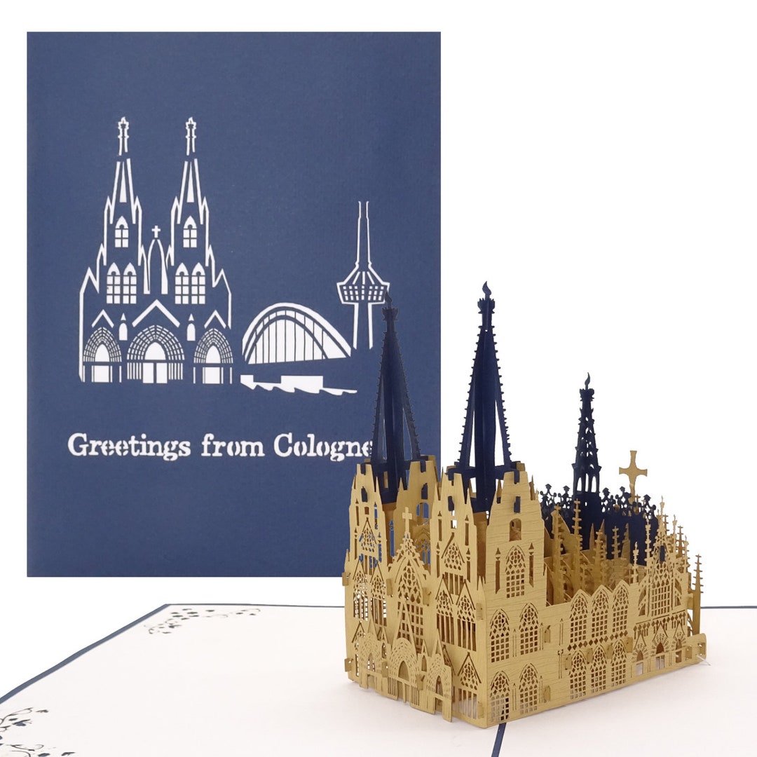 Pop up Card cologne Cathedral greetings From Cologne 3D Greeting Card ...