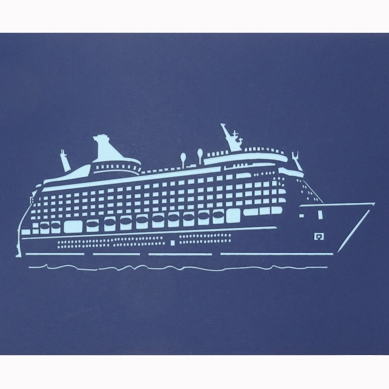 Pop up Card "cruise Ship" - Travel Voucher, 3D Birthday Card ...