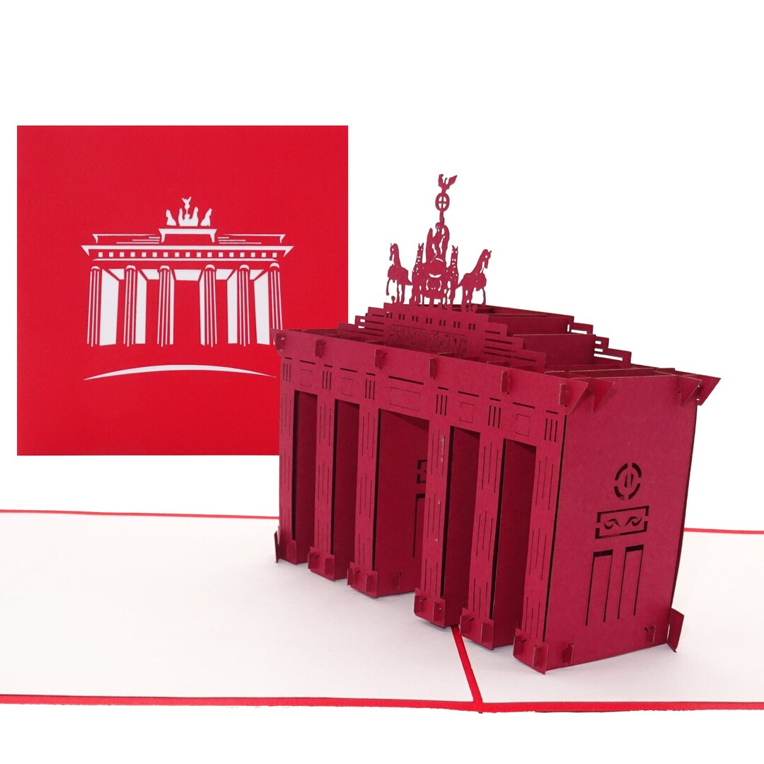 Pop up Card "berlin – Brandenburg Gate" - Souvenir, Invitation, 3D ...