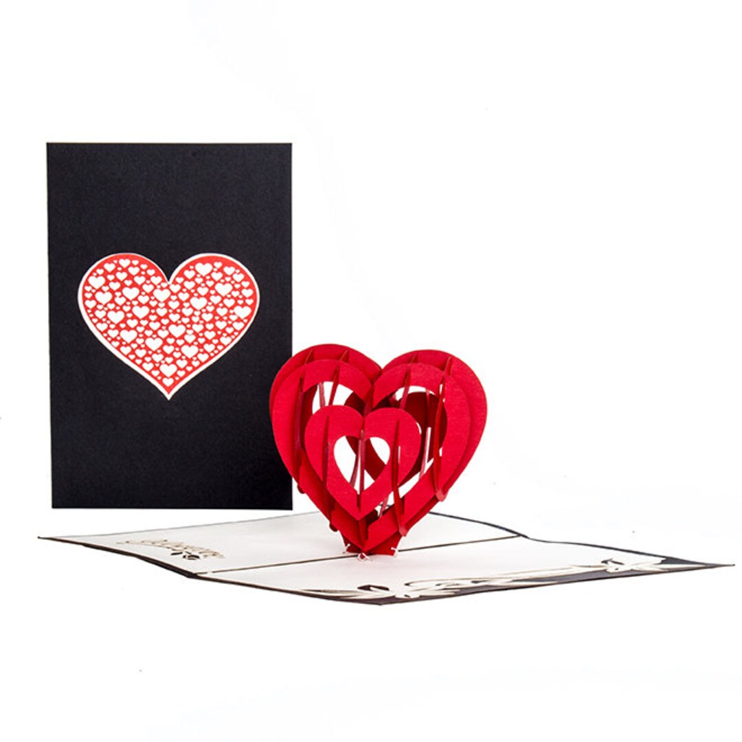 3D Pop up Card "heart Card - I Love You" Engagement Card Valentine's ...