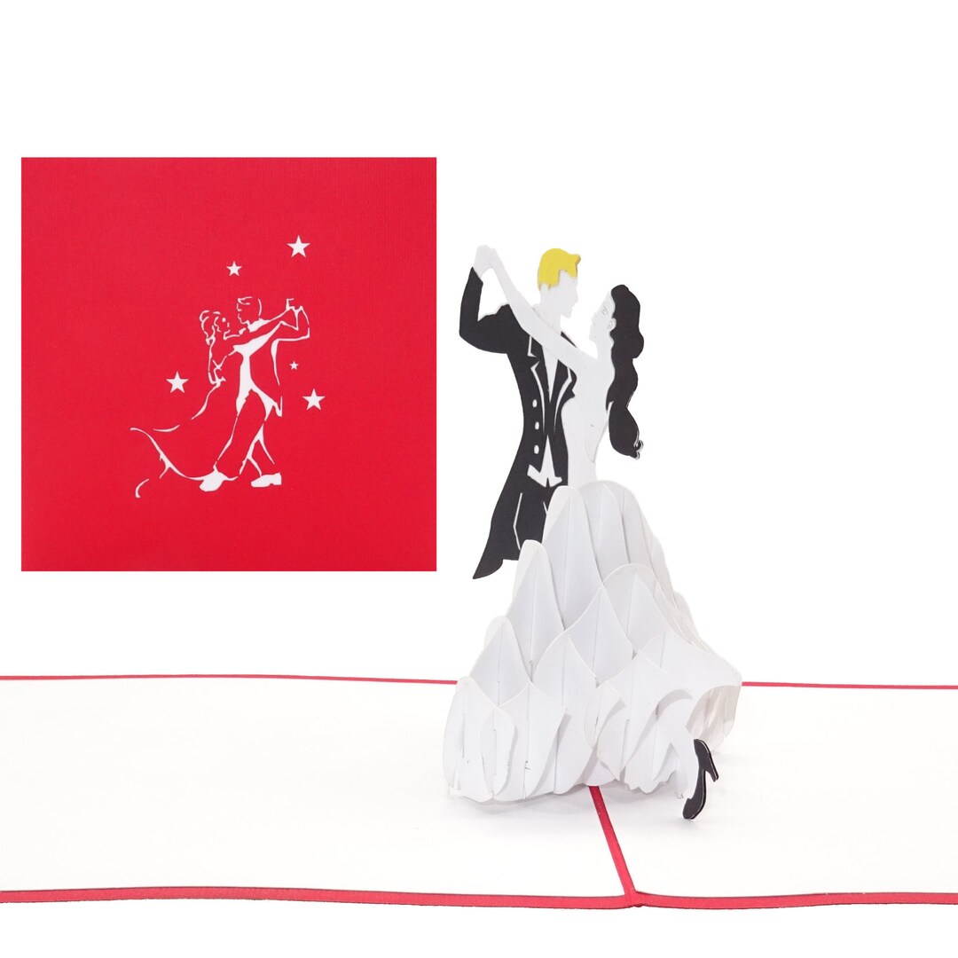 3D Pop up Card "dancing Couple" - as a Birthday Card, Voucher for a ...