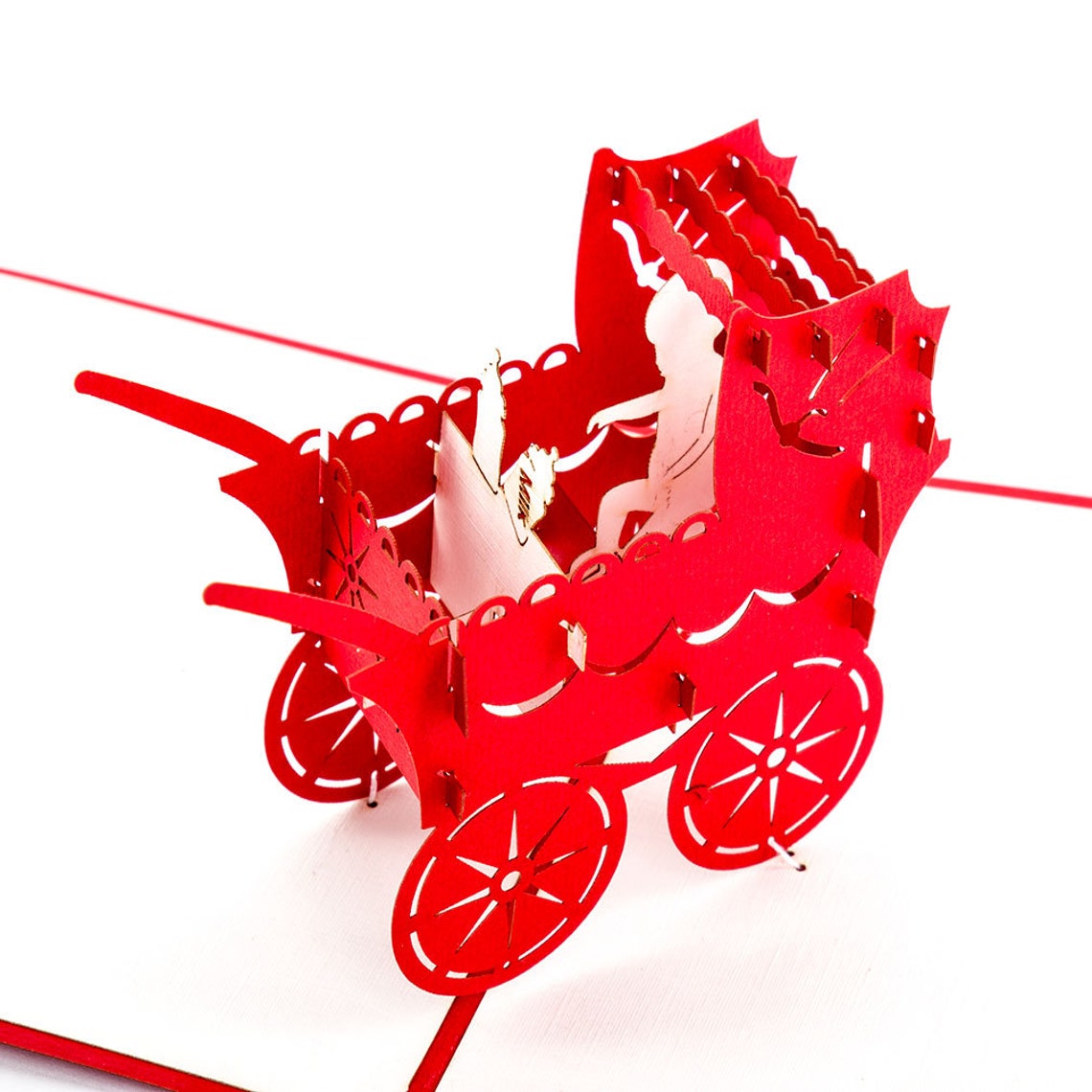 Pop-up Card-baby Crip Card-it's a Girl-unique 3d Baby Crip - Etsy