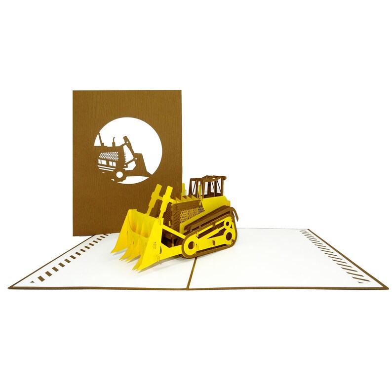 3D Birthday Card "bulldozer" Pop up Card as a Greeting Card, Gift ...