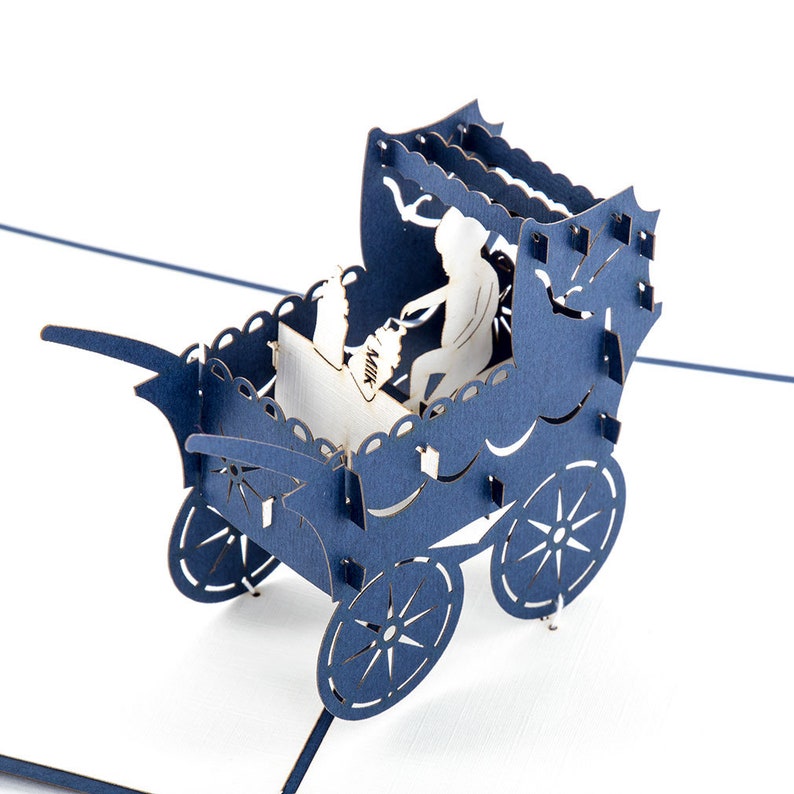 Pop-up Card Baby Crip Card It's a Boy Unique 3D Baby - Etsy