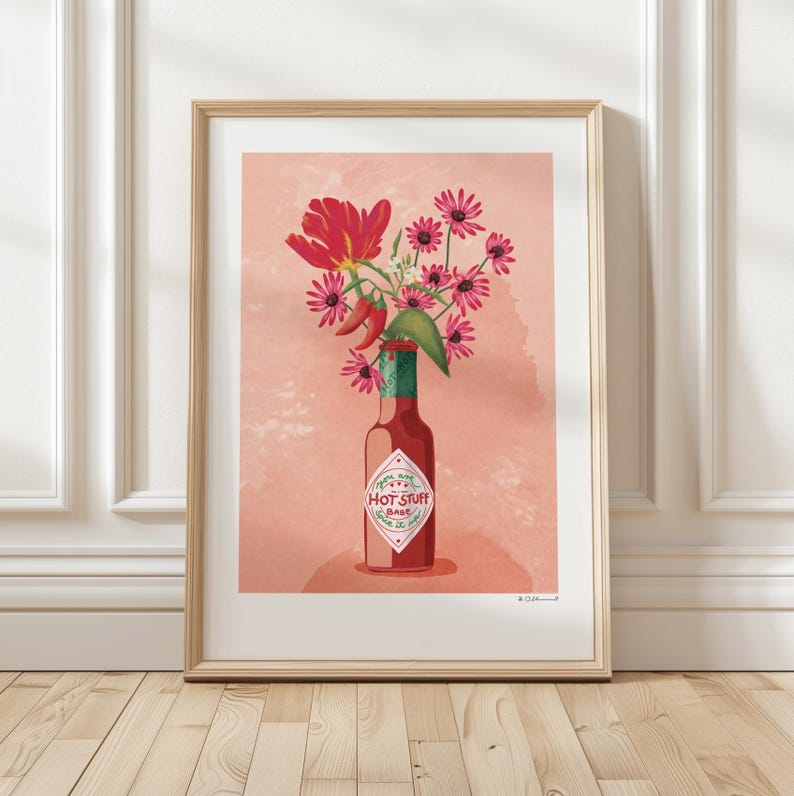 Art Print “you Are Hot Stuff Babe” Illustration by Raissa Oltmanns - Etsy