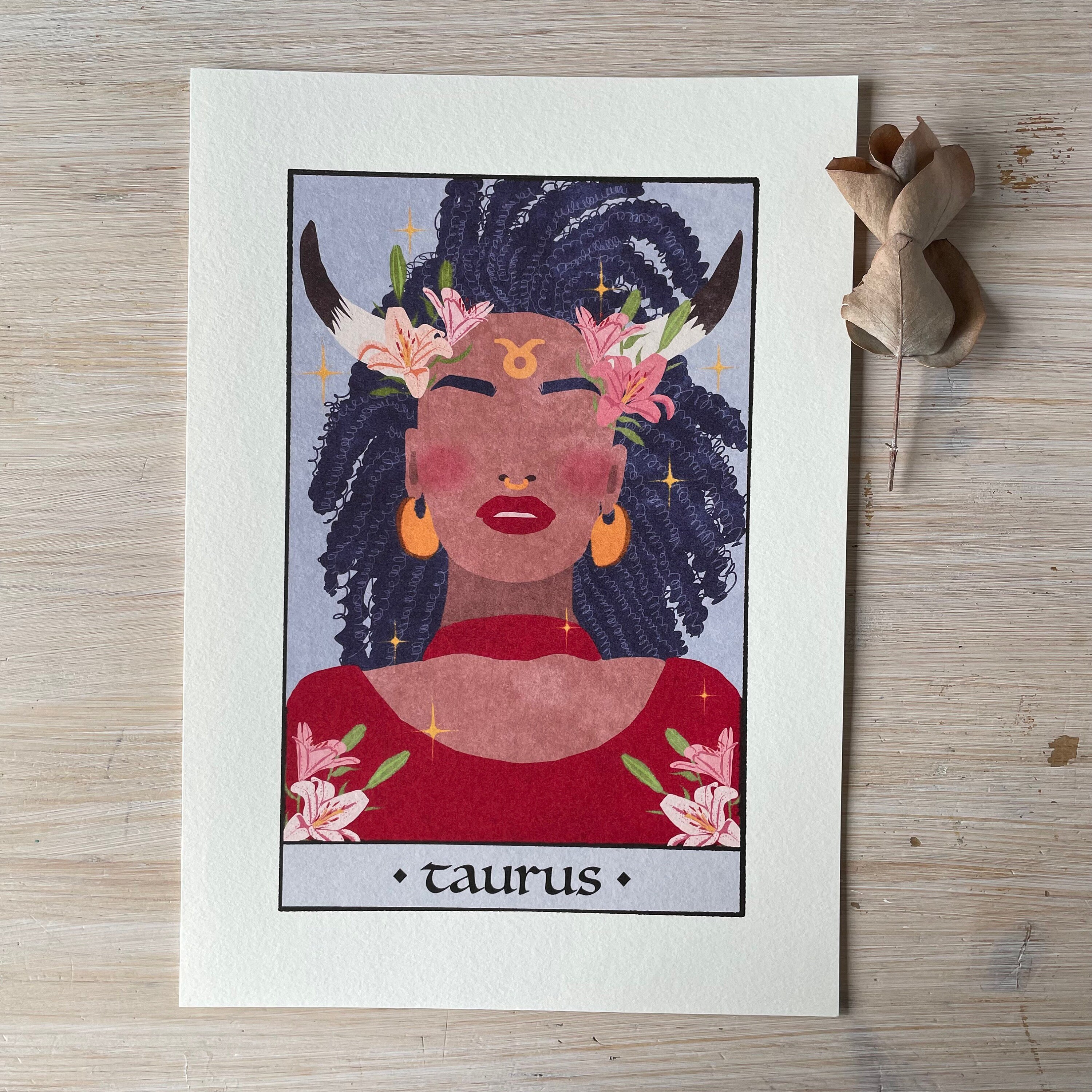 Art Print "Taurus" astrology zodiac sign by Raissa Oltmanns — Raissa ...