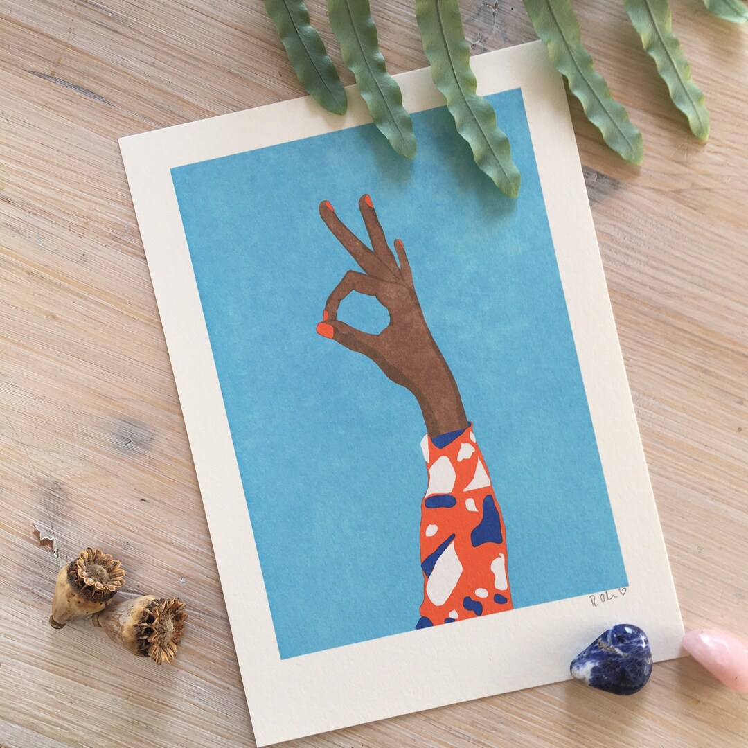 Art Print OK Illustration by Raissa Oltmanns - Etsy