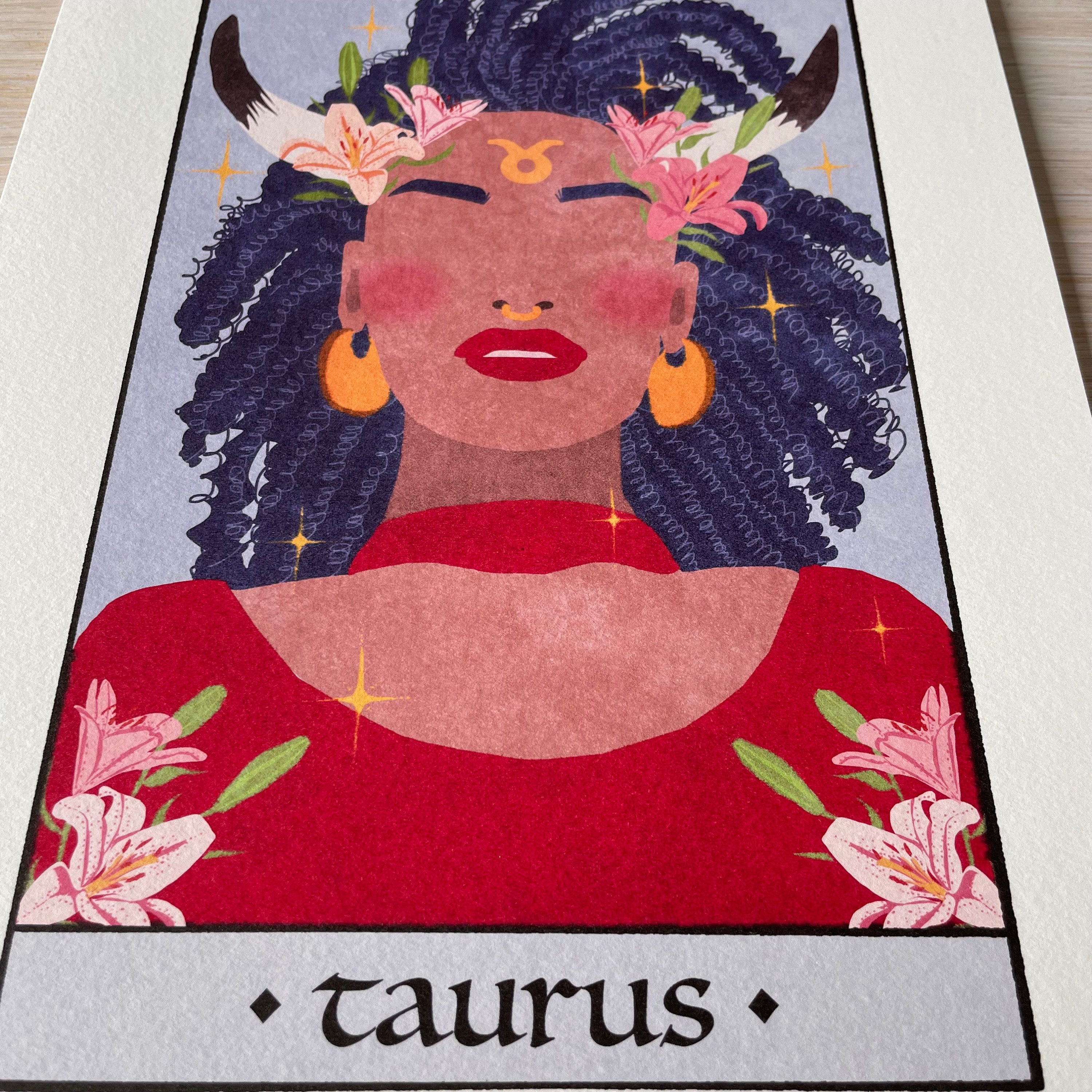 Art Print "Taurus" astrology zodiac sign by Raissa Oltmanns — Raissa ...