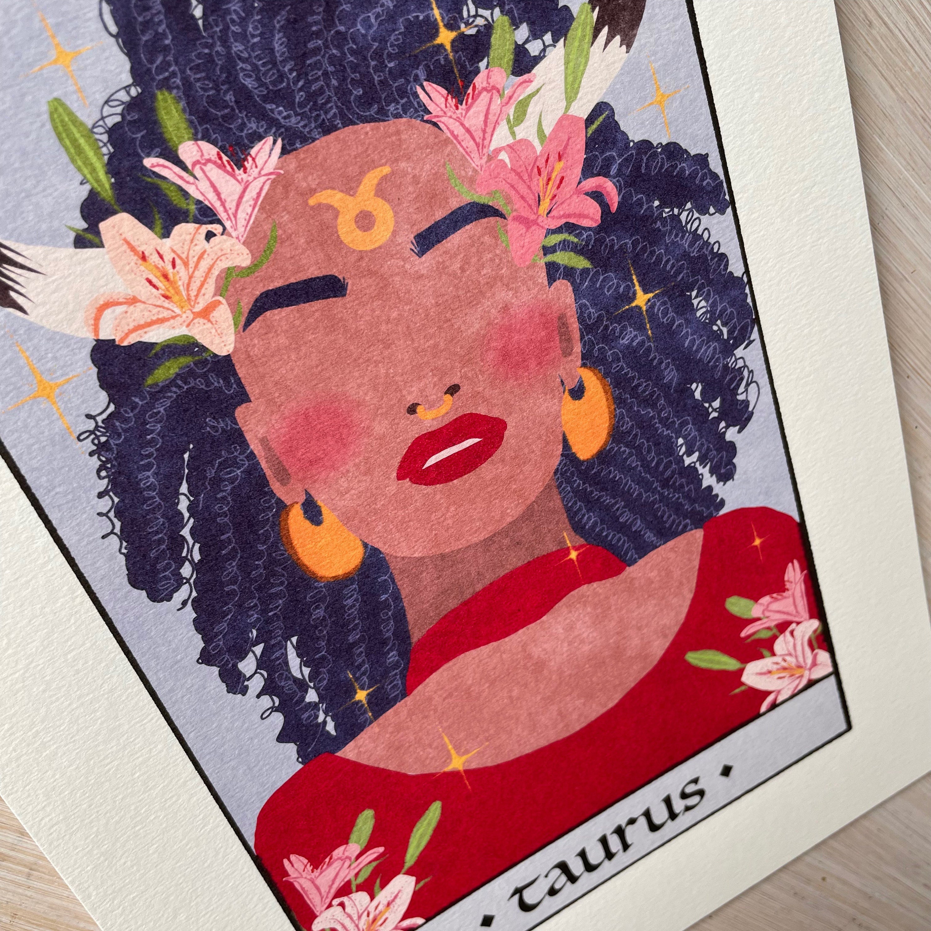 Art Print "Taurus" astrology zodiac sign by Raissa Oltmanns — Raissa ...