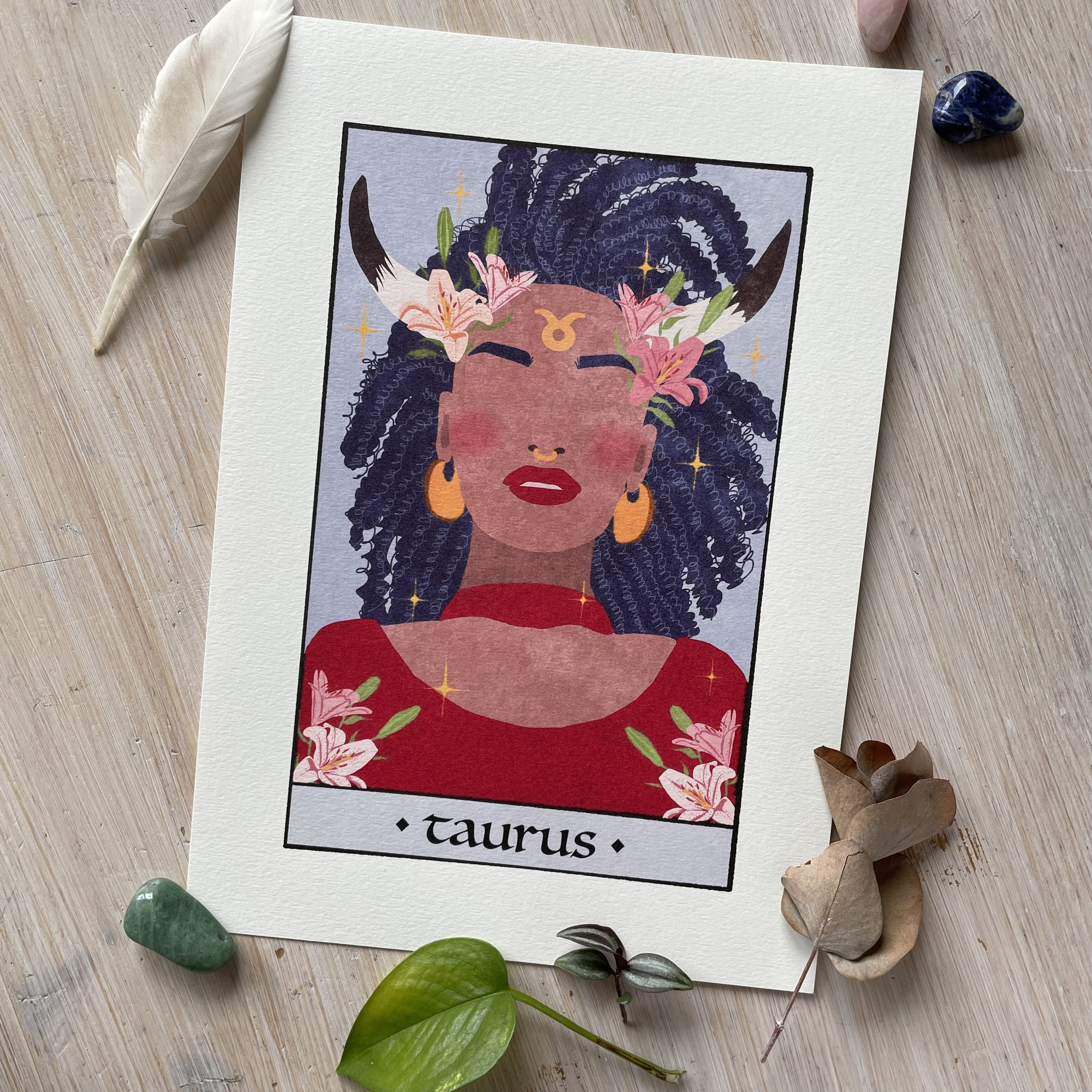 Art Print "Taurus" astrology zodiac sign by Raissa Oltmanns — Raissa ...