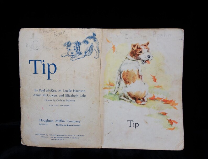 Tip First Reader Houghton Mifflin School Book for Homeschool 1957 ...
