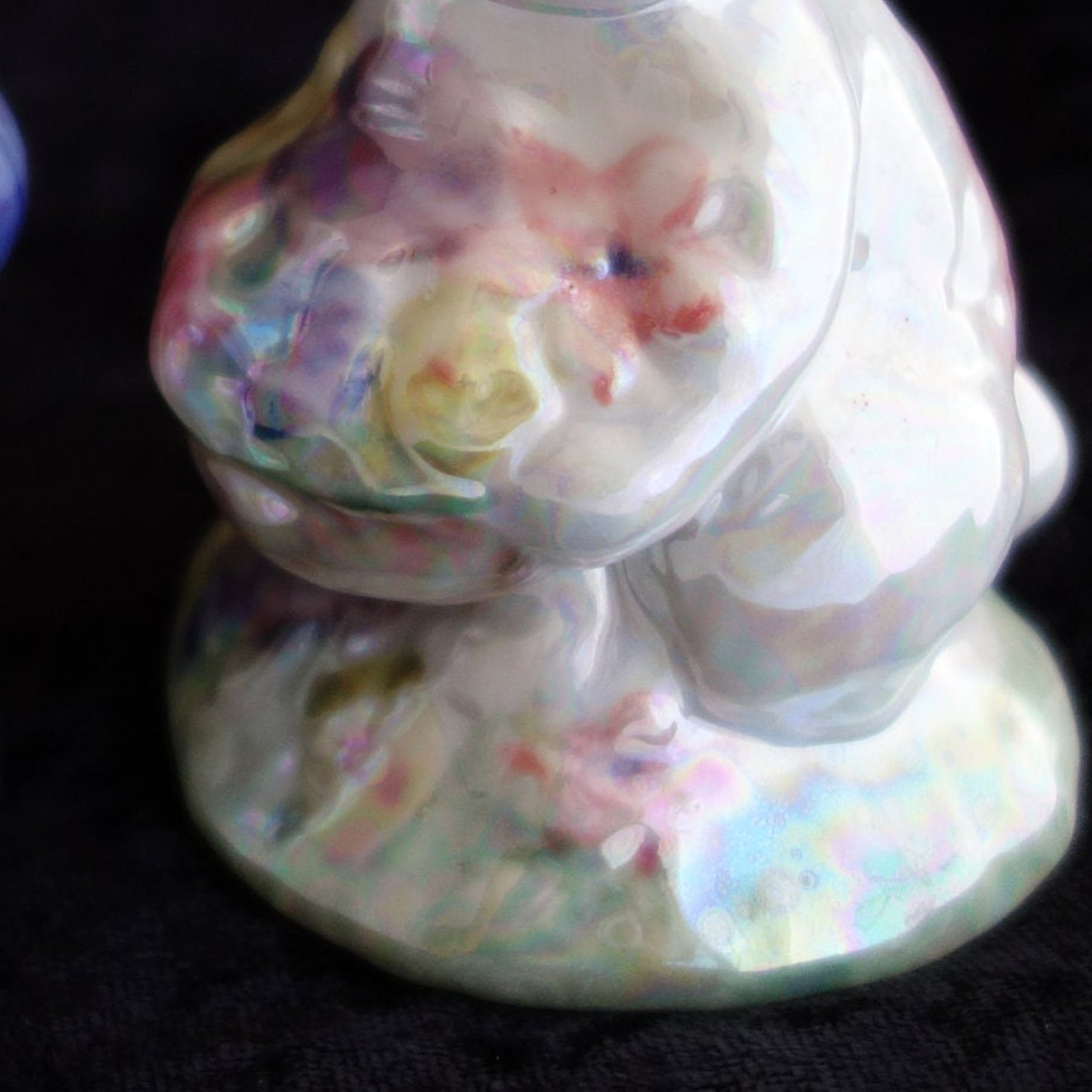 Iridescent Easter Rabbits, Shiny Bunnies, Porcelain Rabbit Figurines ...