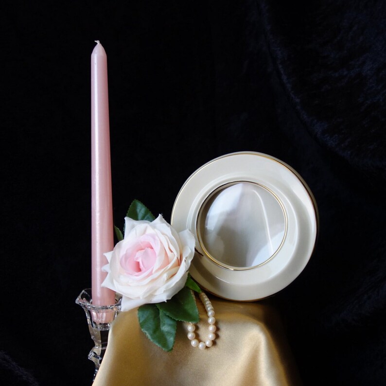 Lenox Round Porcelain Photo Frame 24K Gold Trim, Gift for Mom, Tabletop ...