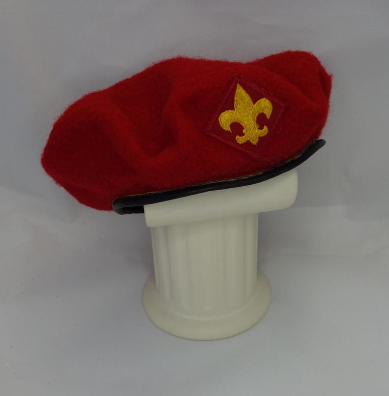 Vintage Red Wool Boy Scout Jacket & Beret - BSA Official Apparel - Etsy