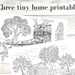 Three Tiny Home Printables| Coloring Pages for Adults| Spring Coloring ...
