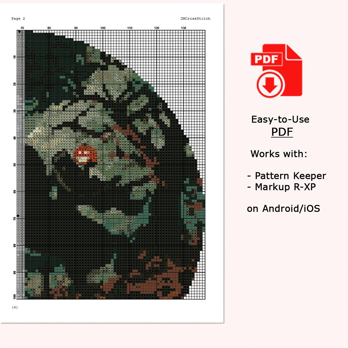 Sea Storm Modern Cross Stitch Pattern PDF, Landscape Counted Cross ...
