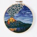 Volcano Eruption Modern Cross Stitch Pattern PDF, Mountain Landscape ...