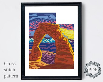Alabama State Map Modern Cross Stitch Pattern PDF Landscape - Etsy