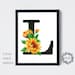 Letter L Modern Cross Stitch Pattern PDF Monogram Floral - Etsy