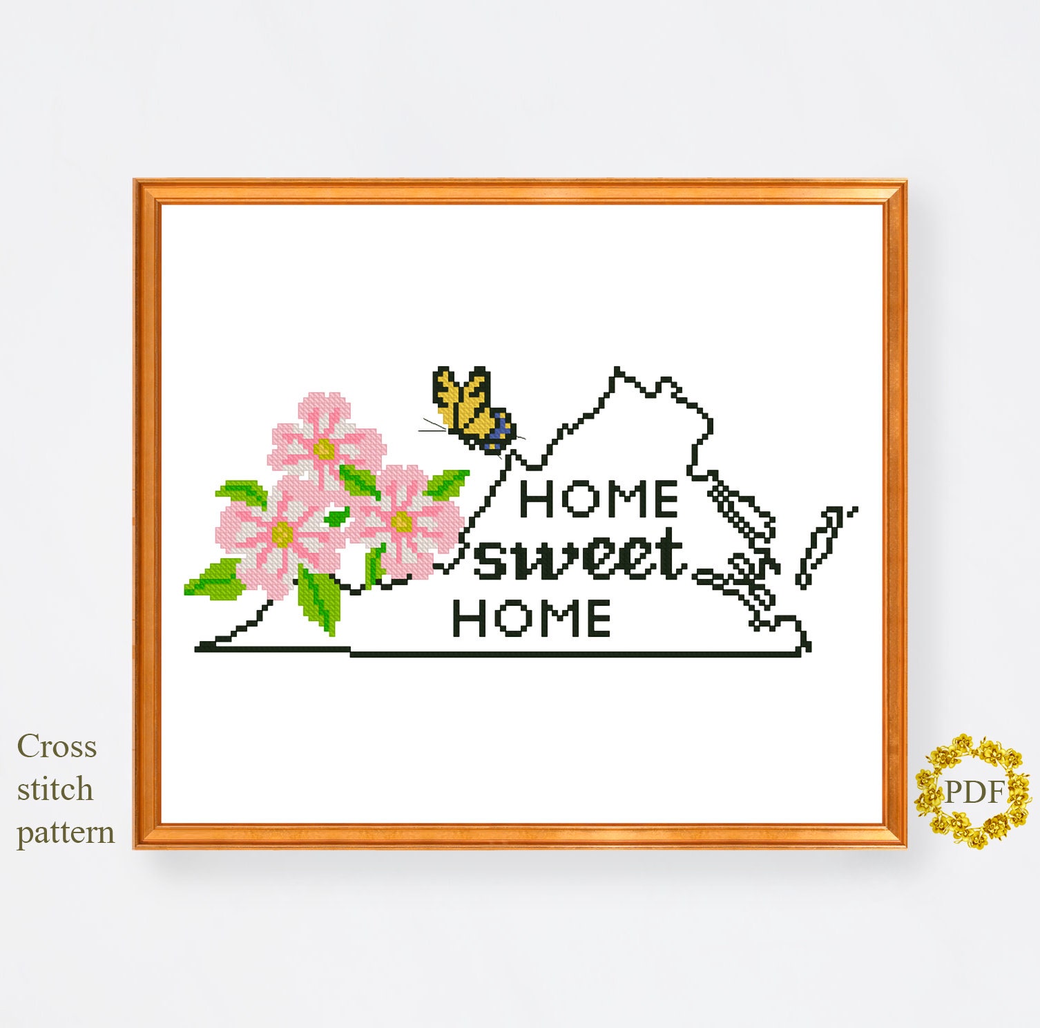 Virginia State Modern Cross Stitch Pattern PDF, USA Map Counted Cross ...