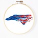 North Carolina State Map Modern Cross Stitch Pattern PDF - Etsy