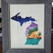 Michigan State Modern Cross Stitch Pattern PDF, Landscape Map Counted ...