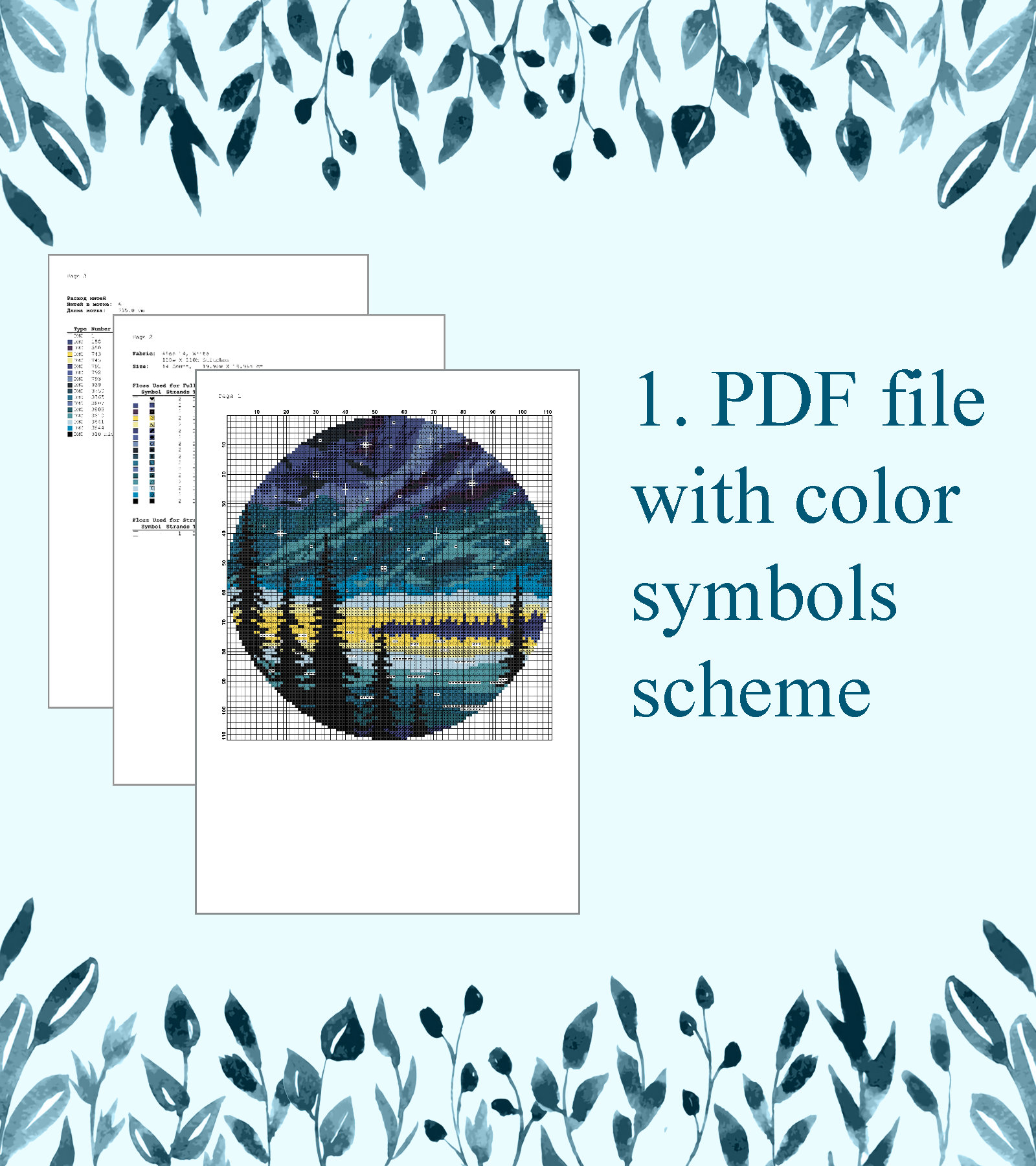 Pennsylvania State Modern Cross Stitch Pattern PDF Landscape | Etsy