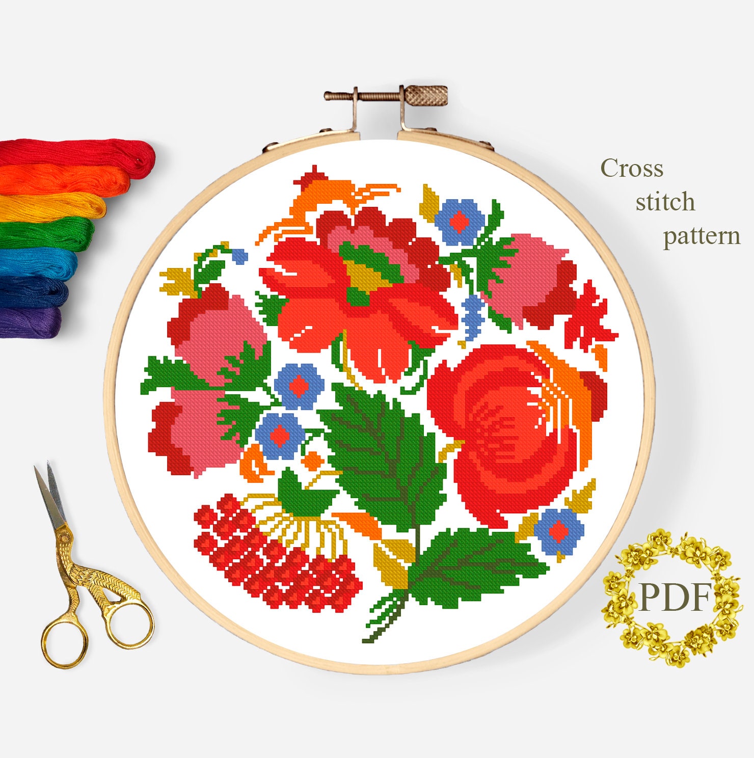 Cross Stitch Pattern Maker Flower