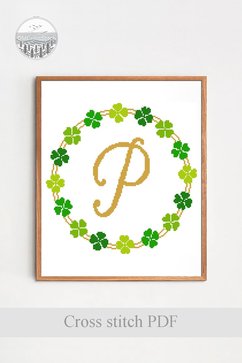Letter P Modern Cross Stitch Pattern PDF Monogram Counted - Etsy