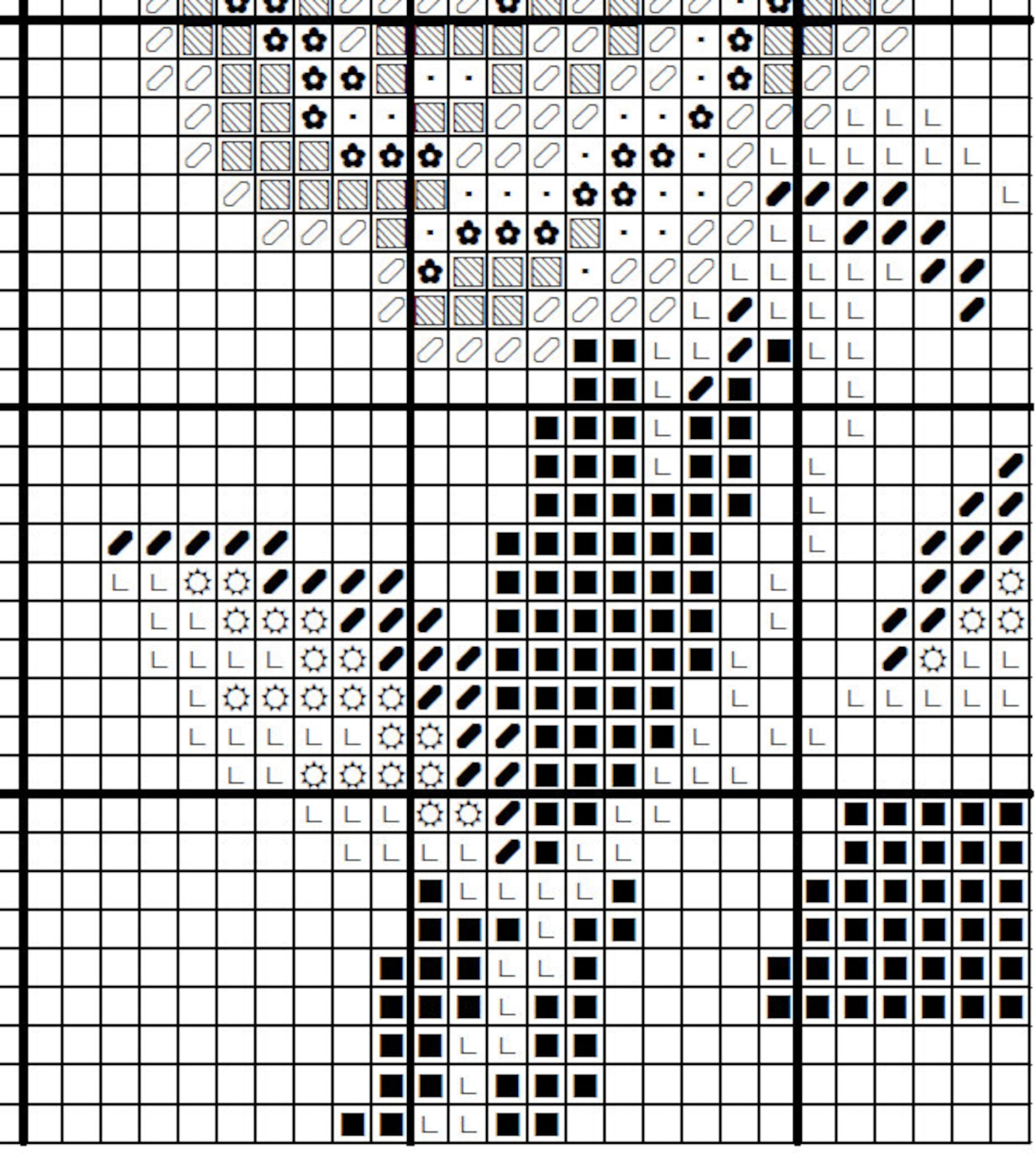 Letter N Modern Cross Stitch Pattern PDF Monogram Floral | Etsy