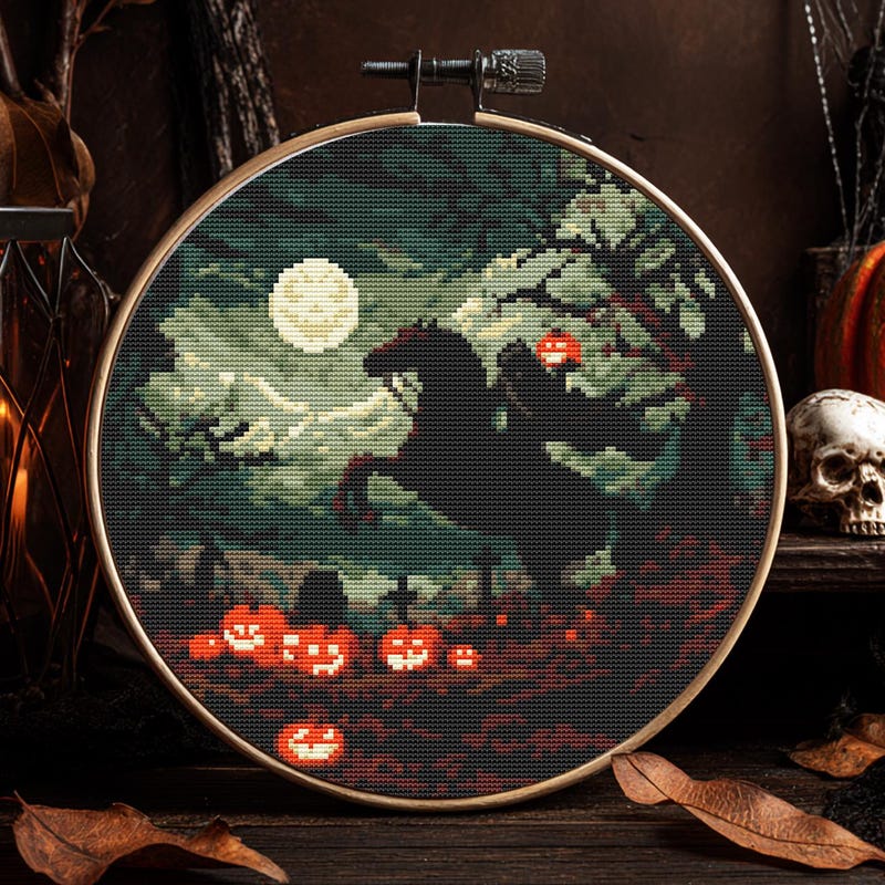 Scary Cross Stitch - Etsy