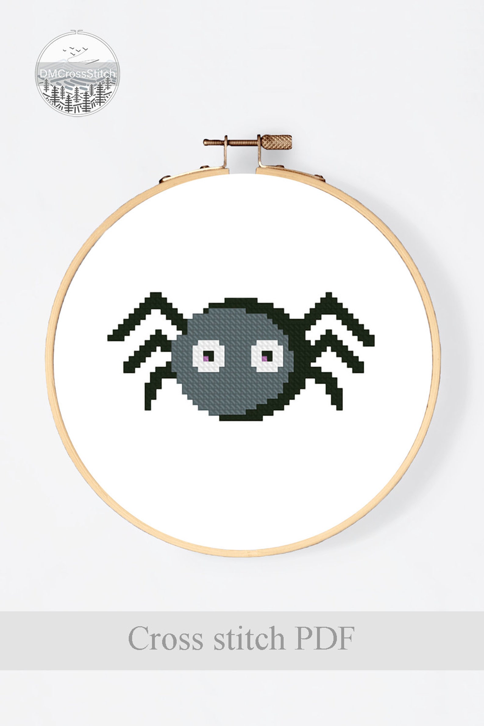 Halloween Modern Cross Stitch Pattern PDF Little Spider | Etsy