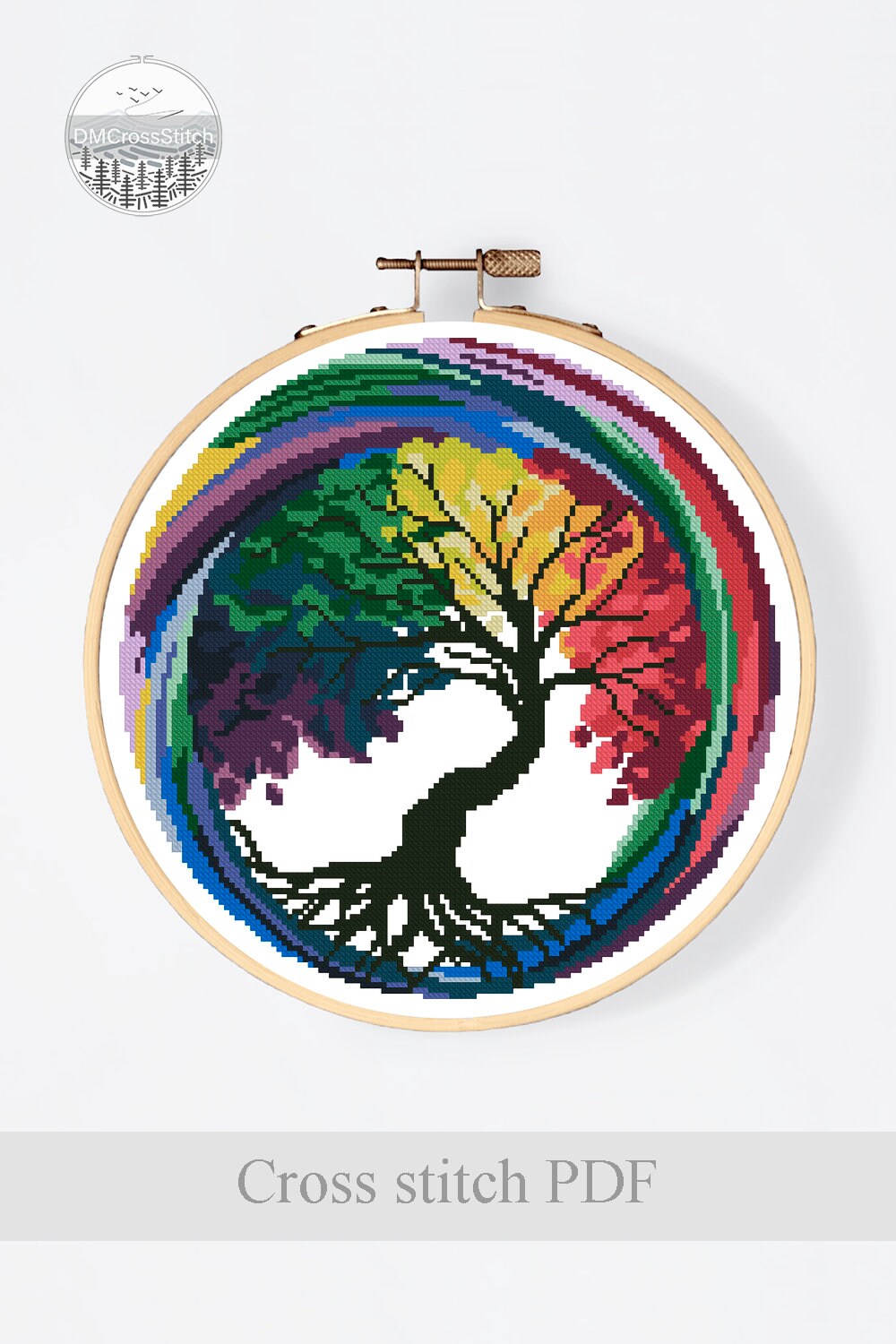 Tree of Life Modern Cross Stitch Pattern PDF Seasons Counted | Etsy