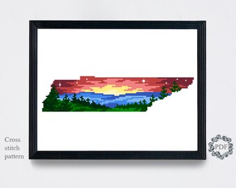 Cross Stitch Tennessee - Etsy