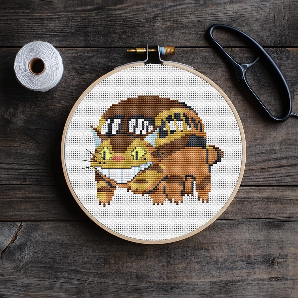 Cute Little Anime Cat Monster Cross Stitch Pattern PDF Easy Cross ...