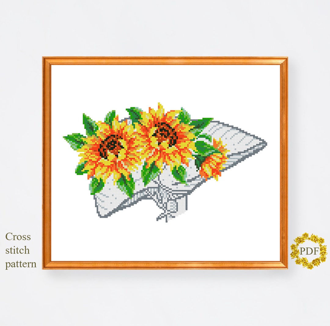 Liver Floral Modern Cross Stitch Pattern PDF, Anatomy Counted Cross ...