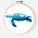 Turtle Silhouette Modern Cross Stitch Pattern PDF, Landscape Counted ...