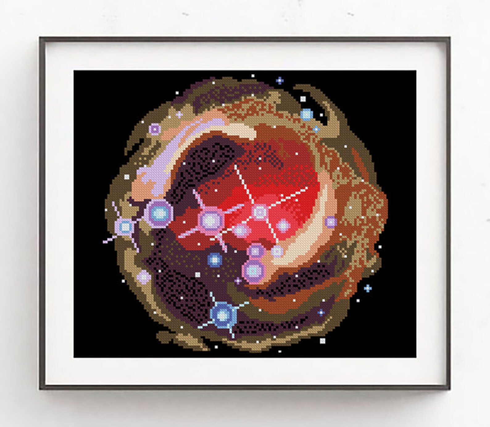 Galaxy Modern Cross Stitch Pattern PDF Space Counted Cross - Etsy